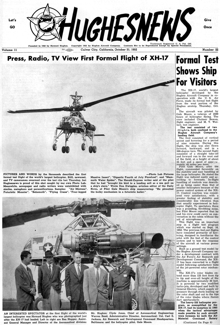 Hughes XH-17 – The Jive Bomber